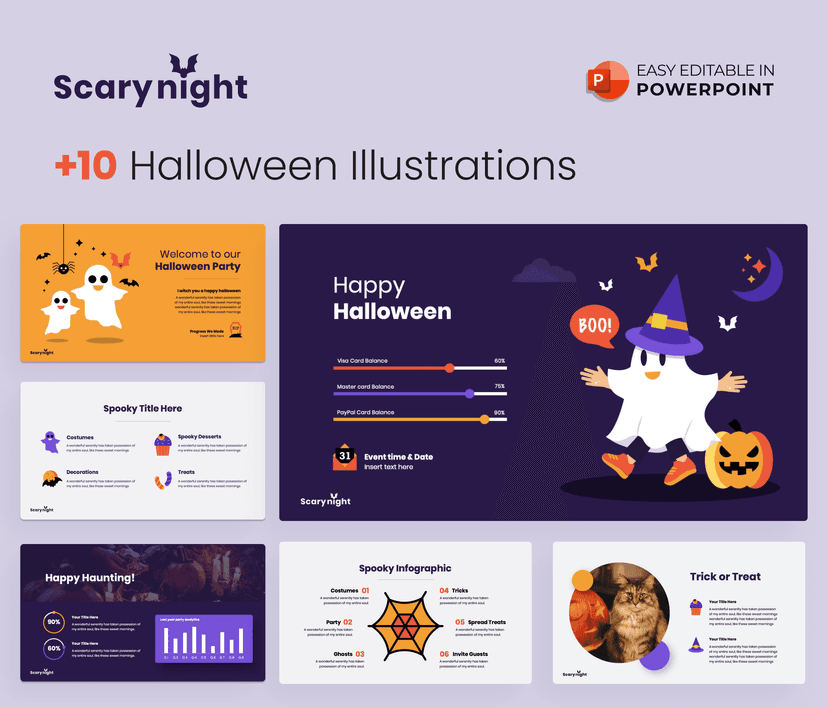 Premast | Scary Night - Halloween PowerPoint Presentation Template