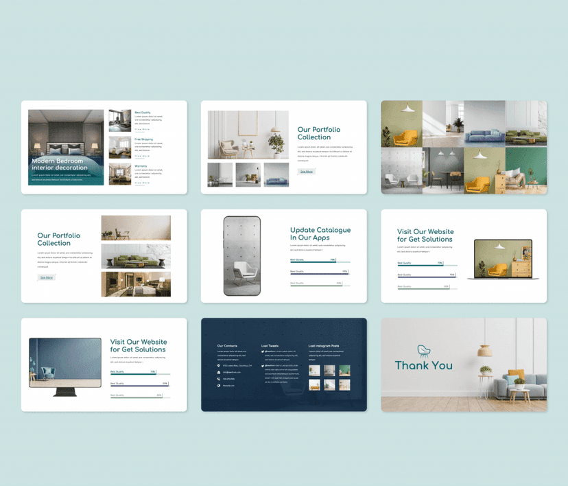 Premast | Sweet Home - Interior Design PowerPoint Template