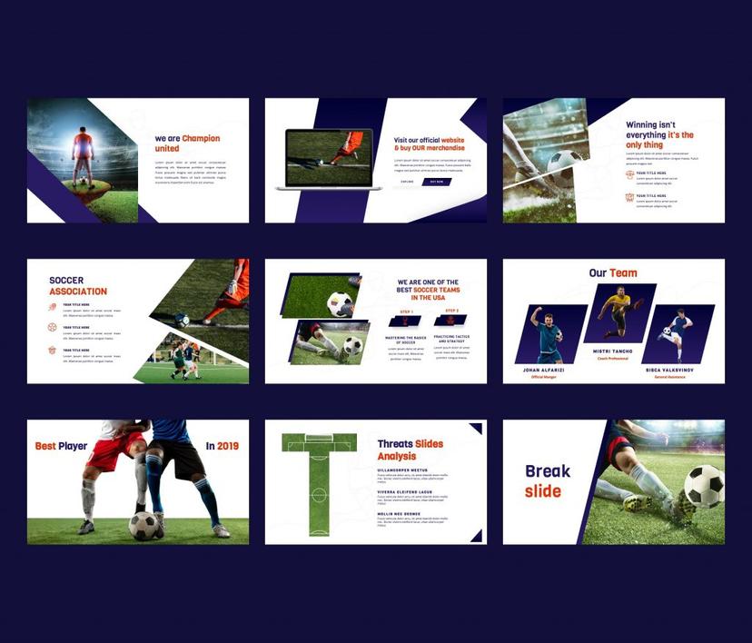 Premast | CHAMPION Soccer Club Presentation Template