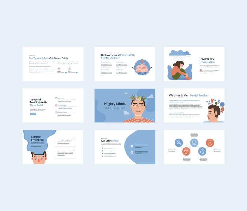 Premast | Mighty Minds - Mental Health Presentation Template.